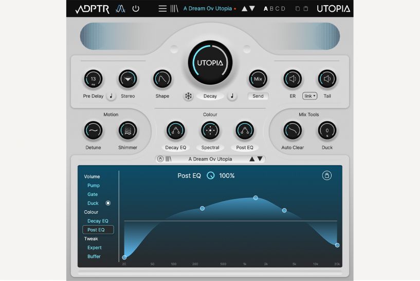 ADPTR Audio Utopia, una reverb espectral con muchas opciones de modulación | Hispasonic